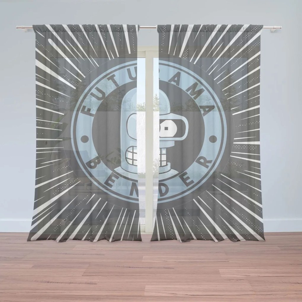 Sablio Záclony Futurama Bender Vesmír: 2ks 150x250cm