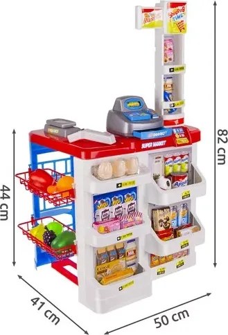 Dětský obchod – supermarket s vozíkem a doplňky