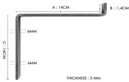 SADA 2x Nástěnná police smrk