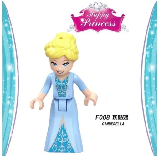 Figurky pohádkových postav, kompatibilní s LEGO Varianta: Cinderella (F008)