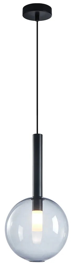 Závěsné svítidlo Niko, 1x transparentní skleněné stínítko, (fi 20cm), b