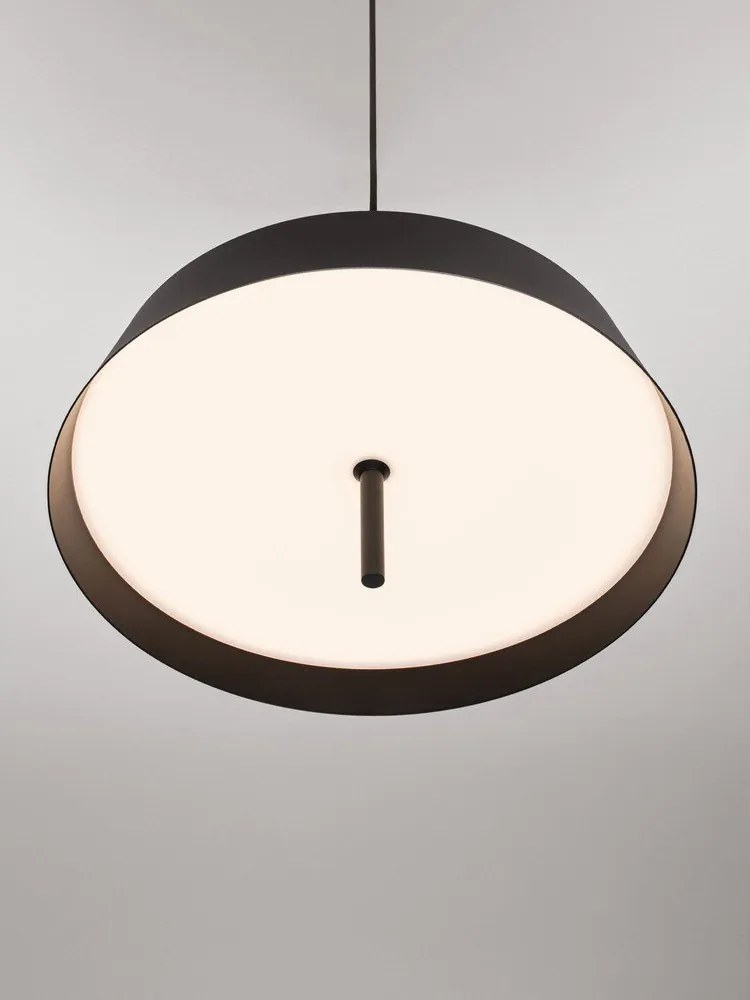 Matně černé hliníkové LED stmívatelné závěsné svítidlo ø 45 cm Velio – Nova Luce