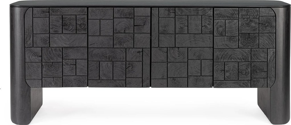 BIZZOTTO Komoda SINNAR černá 185x80 cm 8051836840720