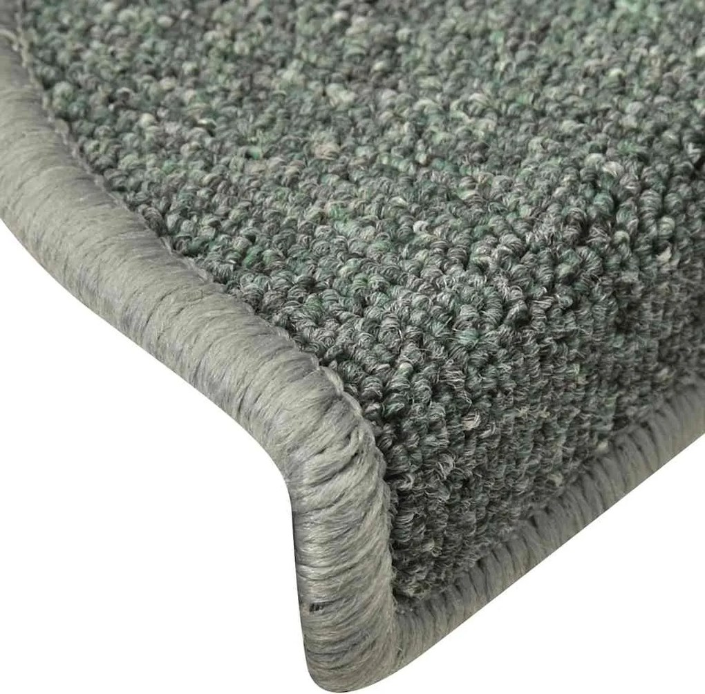 Schodové rohože 30 ks 56 x 17 x 3 cm tmavě zelené půlkulaté 3365741