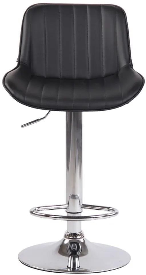 Bhm germany Barová židle Lentini, syntetická kůže, chrom / černá