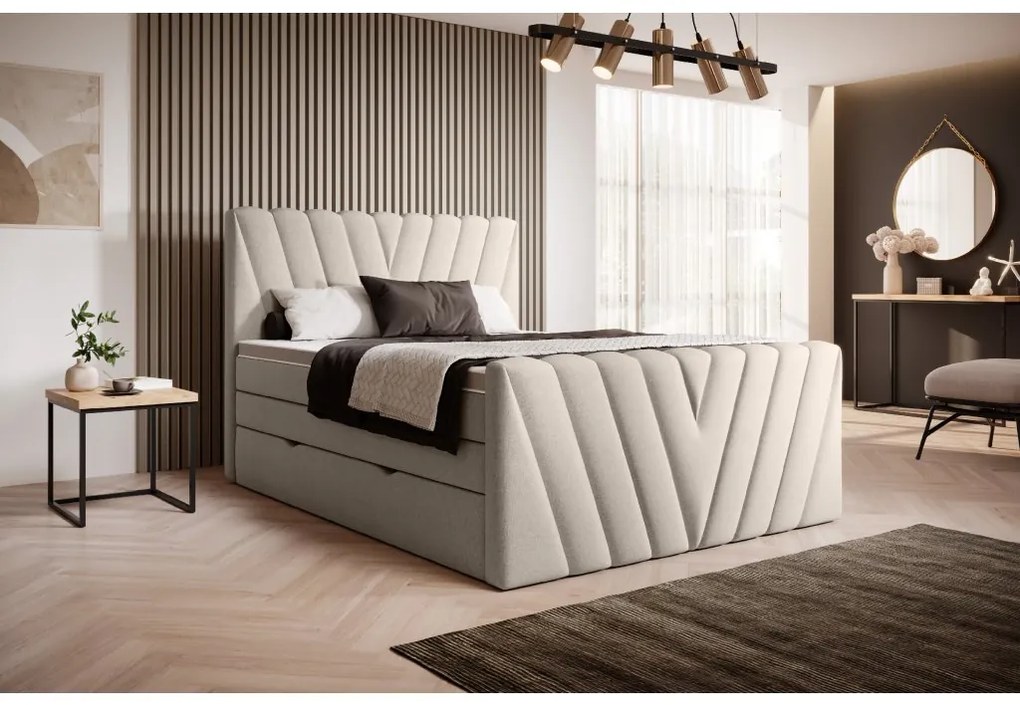 Candice boxspring postel 140X200 Materiál / Dekor: Lukso 24