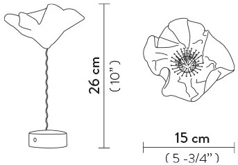 Slamp Stolní LED lampa LAFLEUR BATTERY Barva: Transparentní