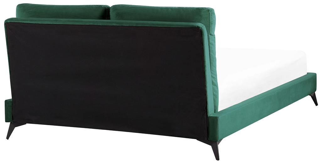 Sametová postel 140 x 200 cm zelená MELLE Beliani