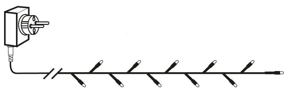 Světelný LED řetěz Star Trading, délka 2,8 m