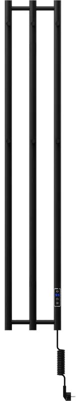 Mexen Pino, elektrické topné těleso s věšáky na ručníky 1405x242 mm, 200 W, černá, W301-1405-242-00-70