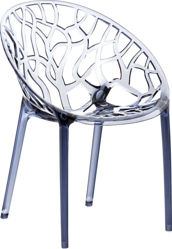 Stohovatelná židle CRYSTAL – šedá
