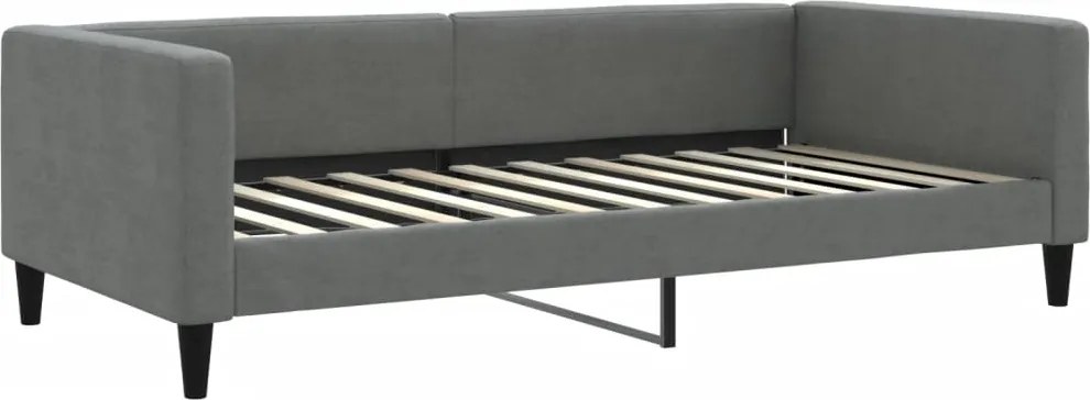 Válenda s matrací tmavě šedá 100 x 200 cm textil 3196566