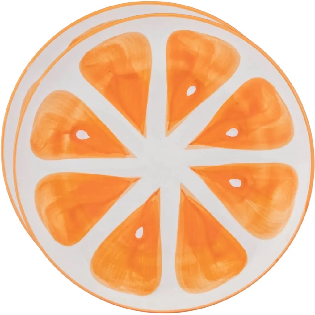 Altom Sada keramických talířů Tropicana pomeranč 20 cm, 2 ks