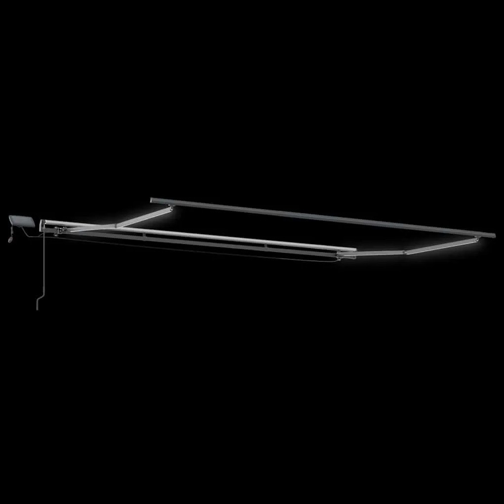 Ručně zatahovací markýza s LED světly burgundská 400 x 300 cm 3310187