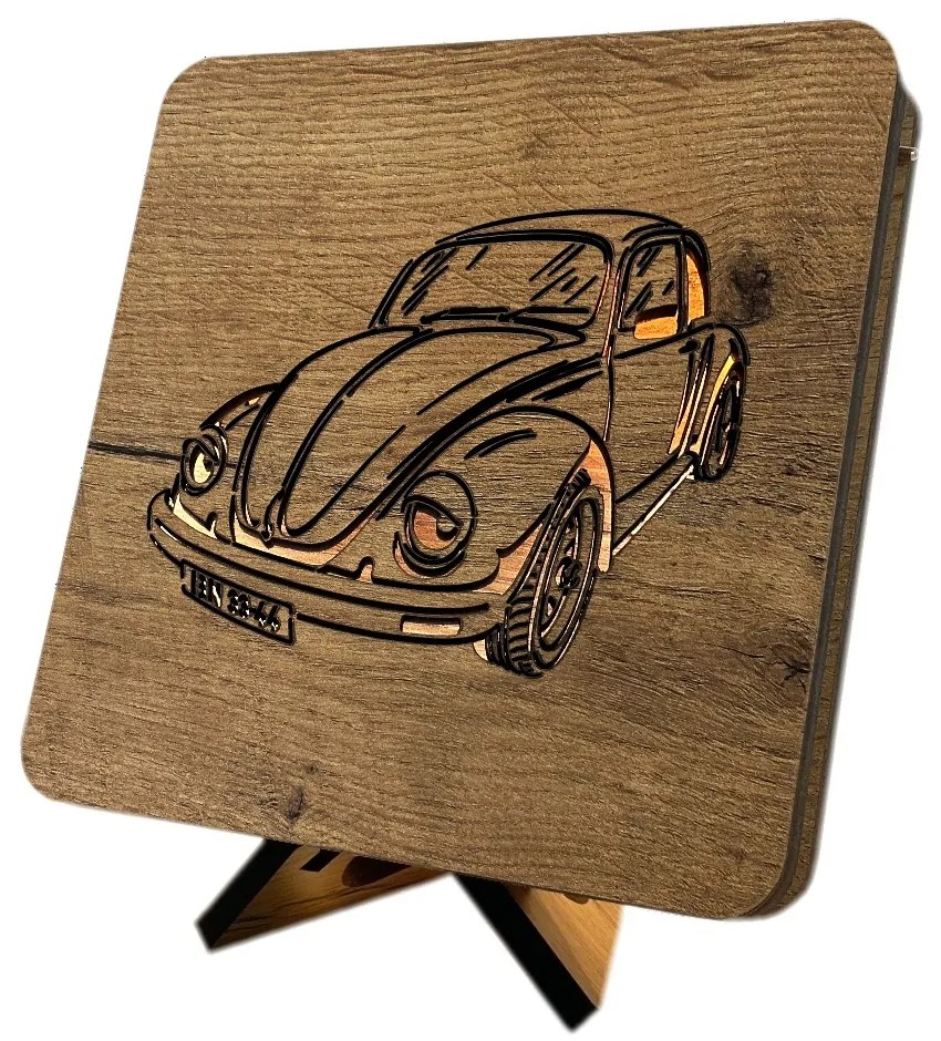 Li-Go "WV brouk" lampa 19x19cm provedení povrchu: dub