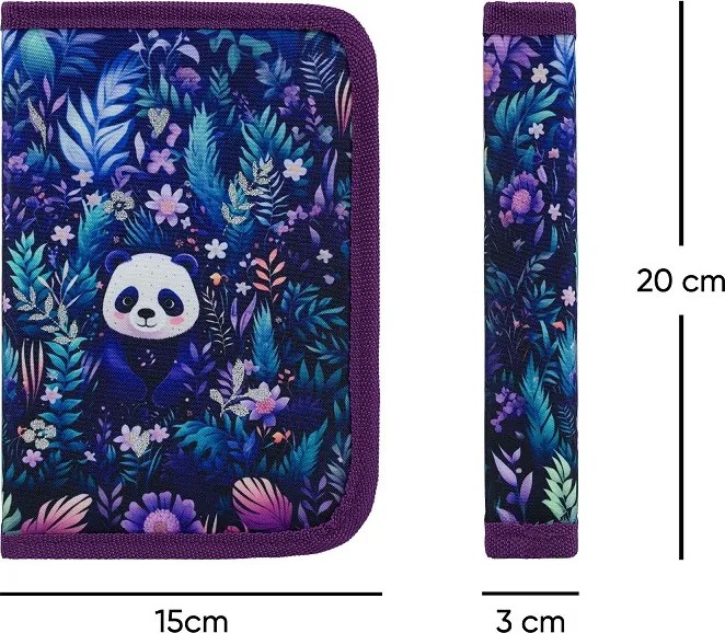 BAAGL Školní penál jednopatrový Jungle Panda