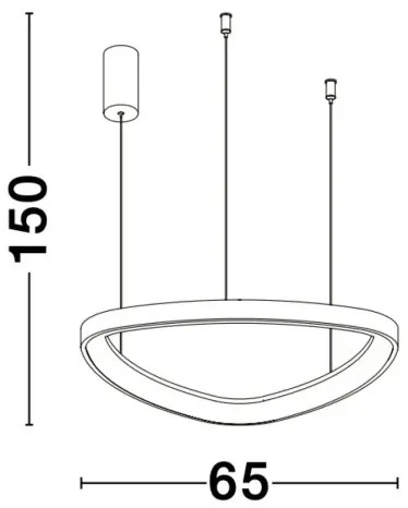 LED lustr Esteva 65 bílé