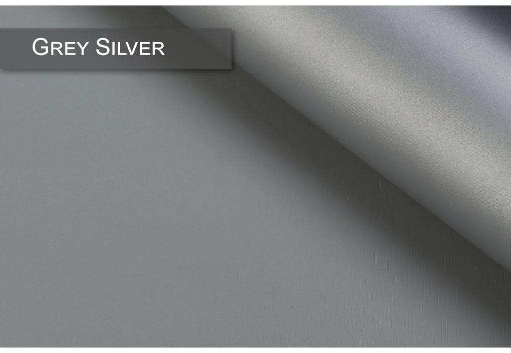 Dekodum Termoizolační roleta v bílé kazetě, barva látky Grey Silver Šířka (cm): 128, Výška (cm): Standardní (do 150 cm), Strana mechanismu: Levá