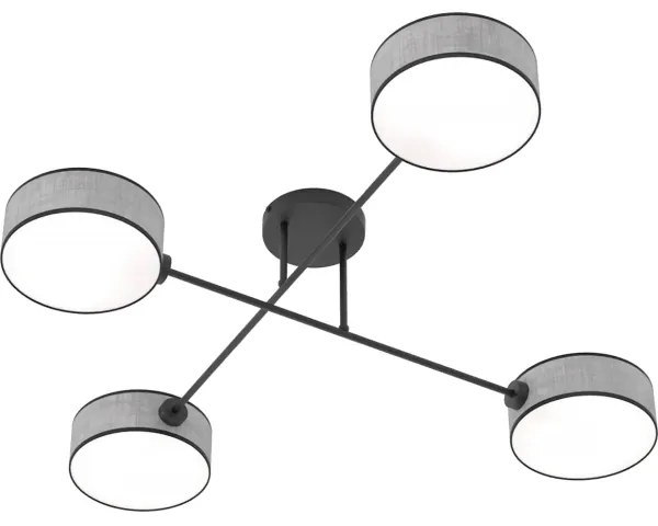 Přisazený lustr MAGA 4xE14/10W/230V šedá