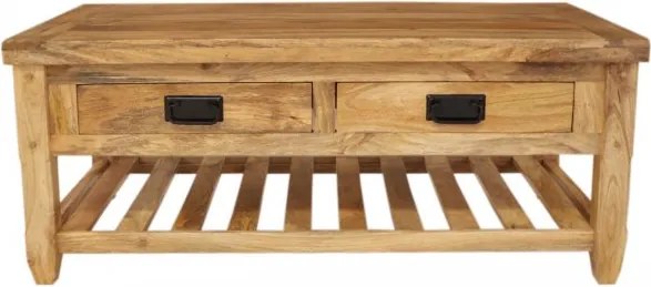 Indický nábytek - Konferenční stolek Devi 100x55x55 z mangového dřeva Mango natural
