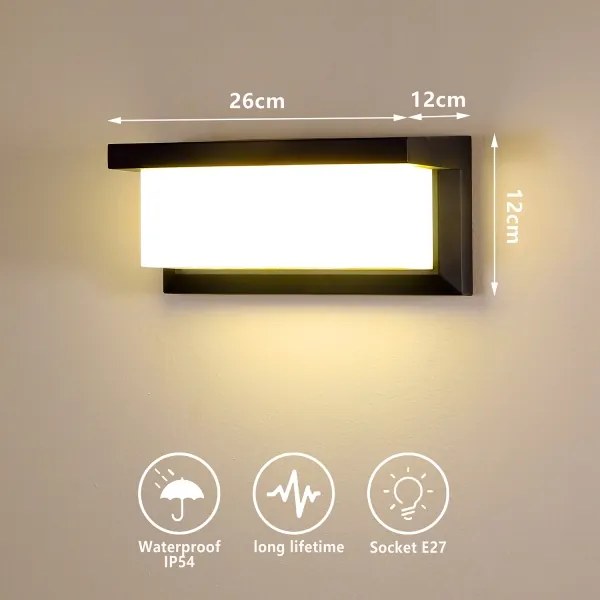 Brilagi - LED RGBW Venkovní nástěnné svítidlo BRICKY 1xE27/9W/230V černá IP54