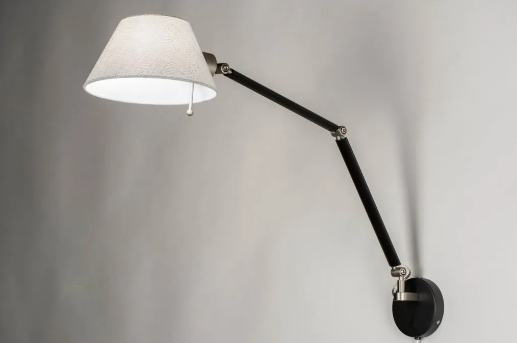 Nástěnné designové svítidlo s ramenem Snap Wall Charlenne Black and Grey