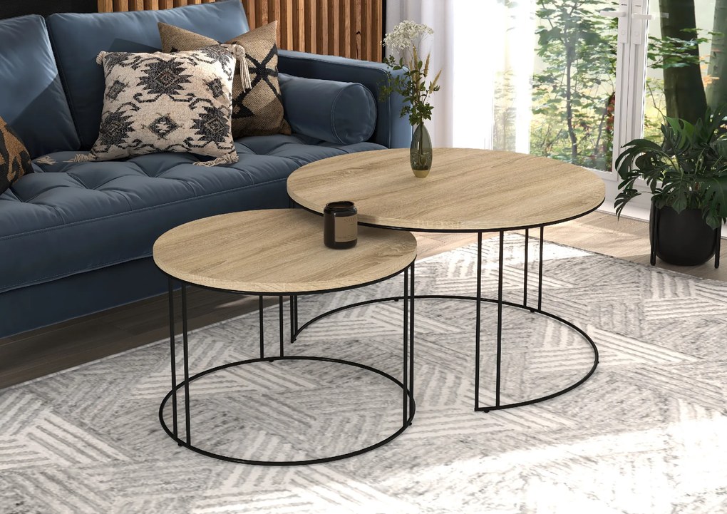 ADRK Furniture Konferenční stolek 2v1 ETTA CT-ETT-B-S