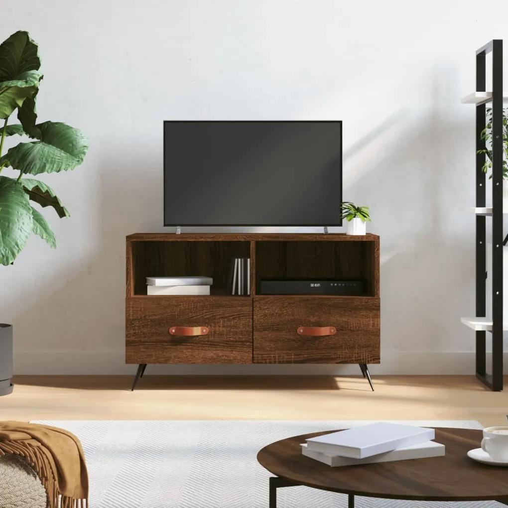 vidaXL TV skříňka 80 x 36 x 50 cm kompozitní dřevo [828942] Barva: Černá
