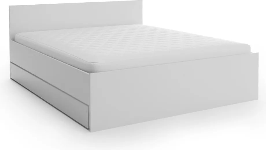 Postel ELISA 120 x 200 cm, bílá Matrace: Matrace Coco Maxi 20 cm, Rošt: S laťkovým roštem