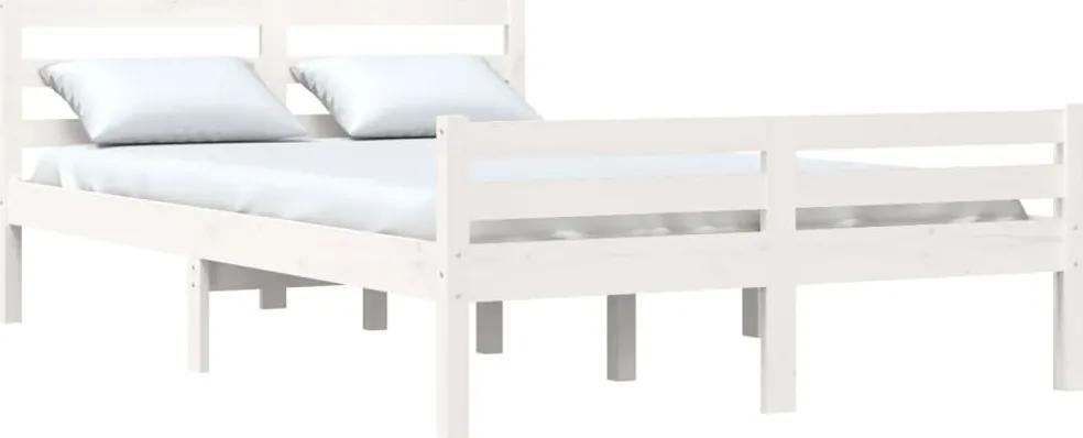 vidaXL Rám postele masivní dřevo 135 x 190 cm dvojlůžko [814795] Barva: Šedá