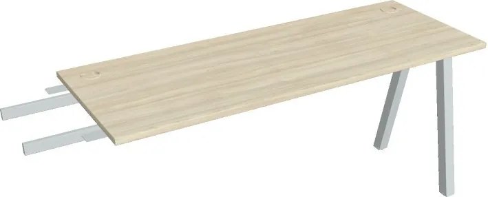 Hobis Kancelářský stůl k řetězení Hobis UEA 1600RU, deskaakát, bílá RAL 9016