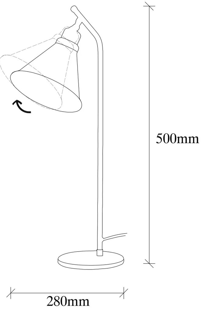 Stolní lampa Sivani IV zlatá