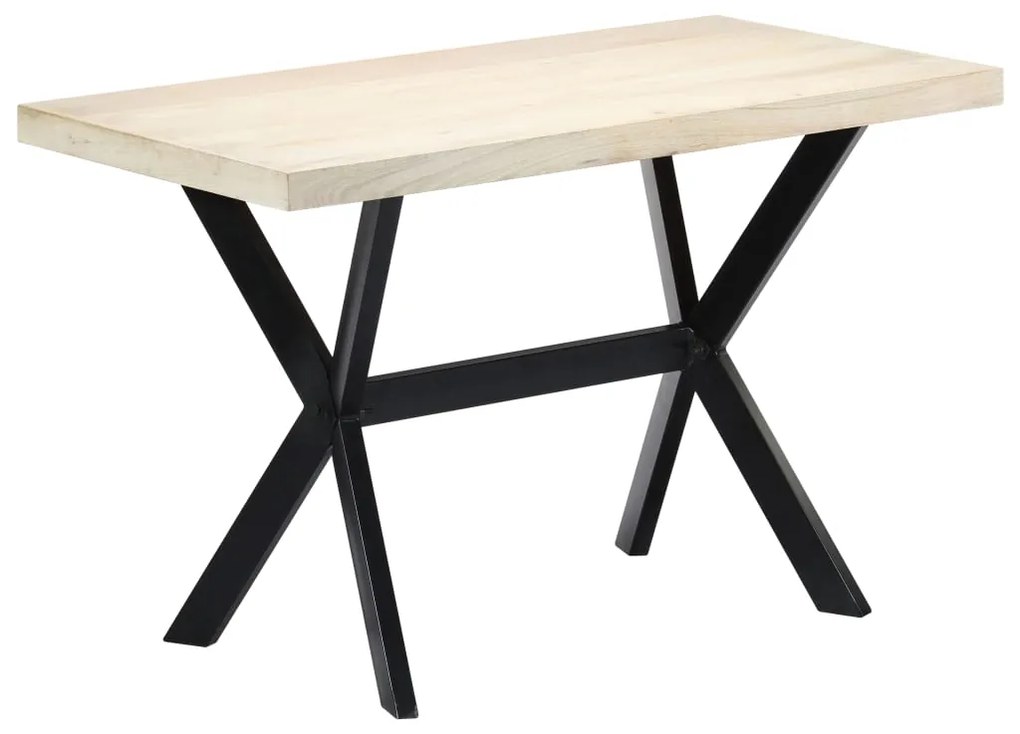 247442 vidaXL Jídelní stůl bílý 120 x 60 x 75 cm masivní mangovníkové dřevo