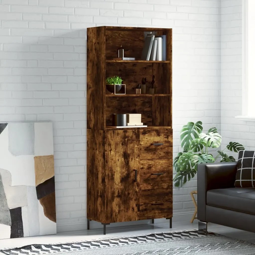 vidaXL Skříň highboard 69,5 x 34 x 180 cm kompozitní dřevo [3189452] Barva: dub sonoma