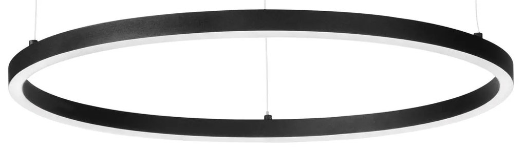 Závěsná LED lampa Ideal Lux Oracle Slim Ø 90 cm černá 3 000 K