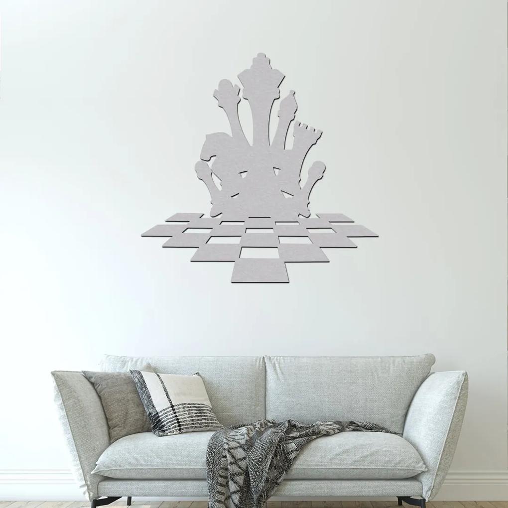 dřevo života Dřevěná dekorace na stěnu Šachy Barevný vzor: Bílá, Rozměry (cm): 20x20