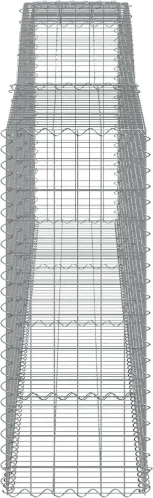 Klenutý gabionový koš 400 x 50 x 120/140 cm pozinkované železo 153536