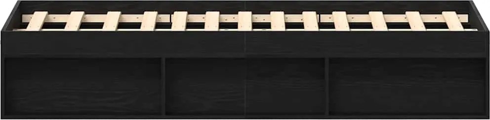 Rám postele bez matrace černý dub 140x190 cm kompozitní dřevo 3329338