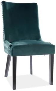 Casarredo Jídelní čalouněná židle IVONA VELVET zelená/černá