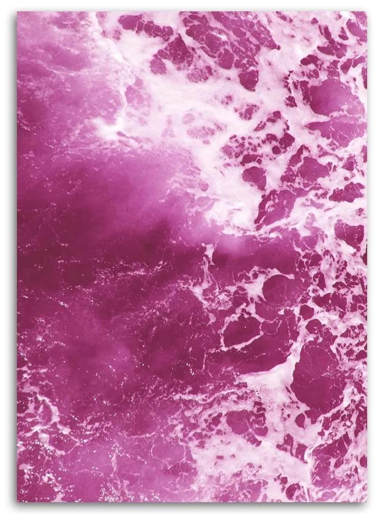 Obraz na plátně Abstrakce Růžová vlna - 60x90 cm