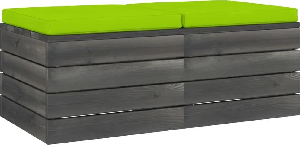 vidaXL Zahradní taburety z palet 2 ks + podušky masivní borové dřevo [3061718] Barva: antracitová