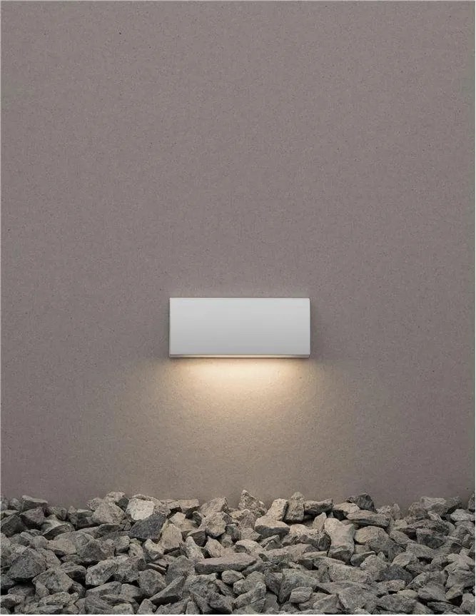 NV 9018061 Venkovní nástěnné svítidlo LIV bílý litý hliník a skleněný difuzor LED 3.5W 3000K 200-240V 120st. IP54 - NOVA LUCE