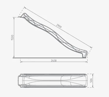 Monkey´s Skluzavka Home na vodu 2,95m žlutá