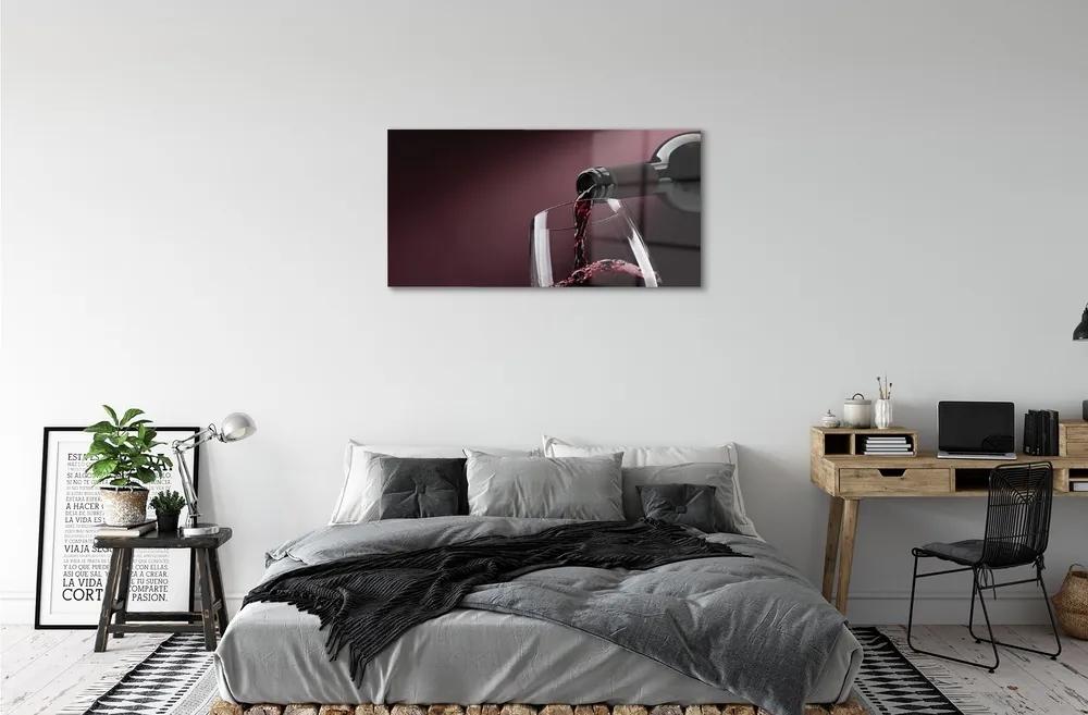 Obraz na skle Maroon bílé víno 120x60 cm