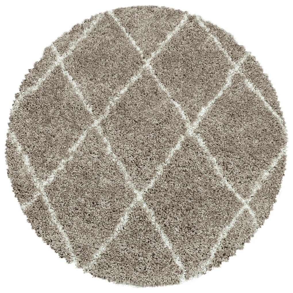 Ayyildiz Kusový koberec ALVOR 3401, kulatý, Béžová Rozměr koberce: 200 cm KRUH
