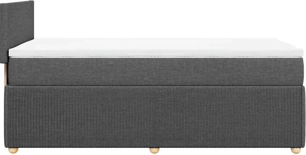 Box spring postel s matrací tmavě šedá 90x190 cm textil 3289605