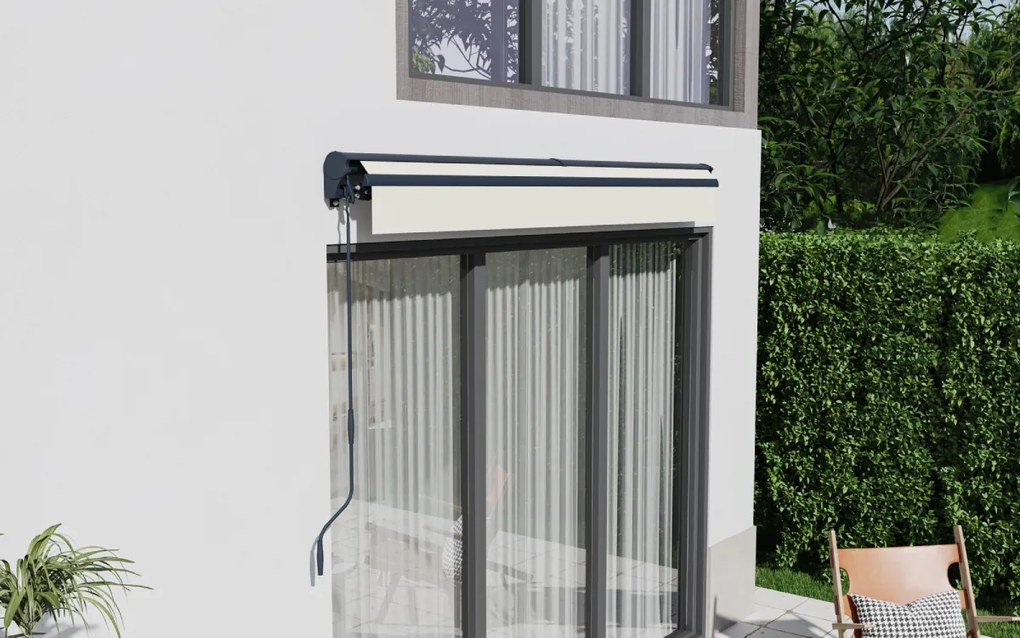 Elektrická markýza s LED osvětlením BestBerg BBSU-EL295BG / 295 x 250 cm / béžová