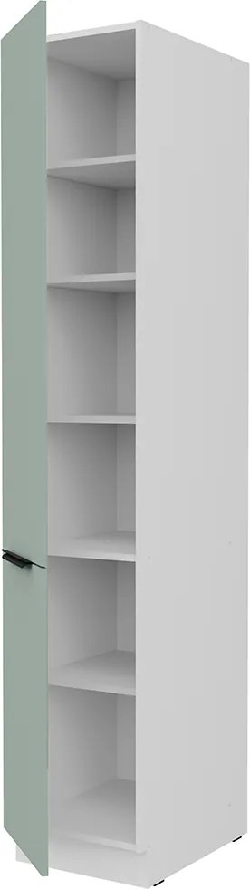 ARIA sb | vysoká skříňka 40 DK-210 2F potravinová s policemi | 40 cm | ANTI FINGERPRINT povrch | bílá/aquamarine