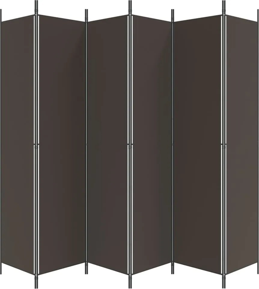 vidaXL 6dílný paraván 300 x 220 cm textil [350206] Barva: antracitová