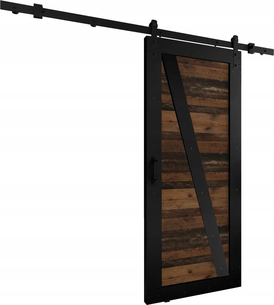 Posuvné dveře LOFT ADIO 4 černý + old style 60